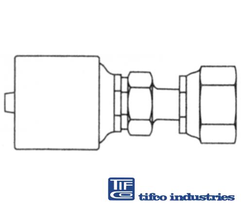 TIFCO Industries - Part#: 81190 - MegaCrimp Hose End, 6G-8FFORX