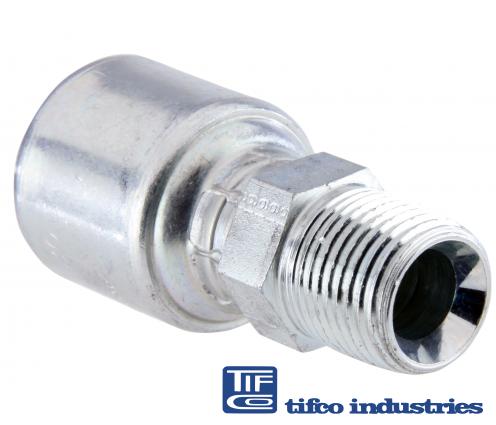 TIFCO Industries - Part#: 81005 - MegaCrimp Hose End, 6G-6MP