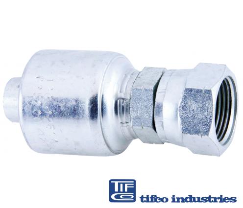 TIFCO Industries - Part#: 81165 - MegaCrimp Hose End, 6G-6FSX