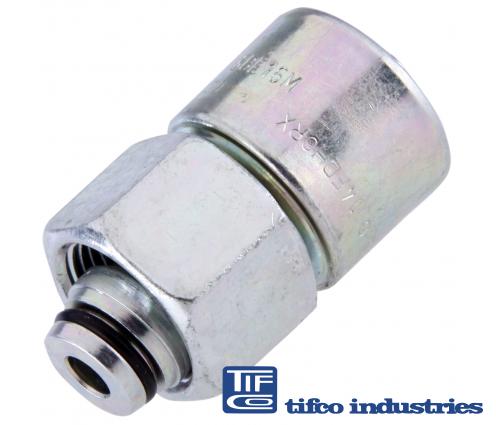 TIFCO Industries - Part#: 81350 - MegaCrimp Hose End, 6G-12FDHORX