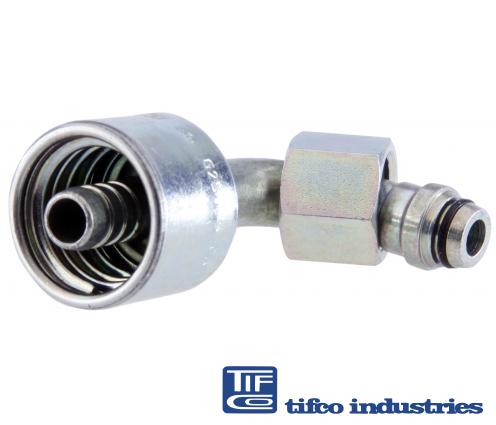 TIFCO Industries - Part#: 81334 - MegaCrimp Hose End, 6G-12FDLORX90