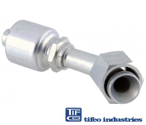 TIFCO Industries - Part#: 81424 - MegaCrimp Hose End, 6G-6FKX45