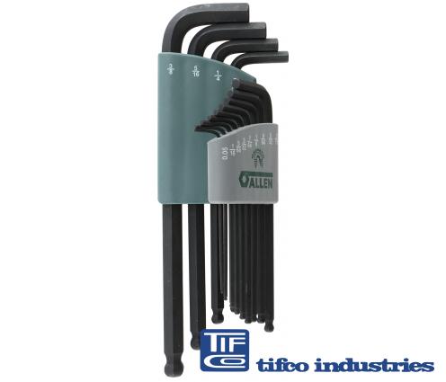 TIFCO Industries - Part#: 2253 - Magnetic Hex Key Set, 13 Pc .050-3/8"