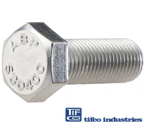 TIFCO Industries - Part#: 19731 - 304 S/S NF Hex Hd Cap Screw, 3/8-24 x 3/4