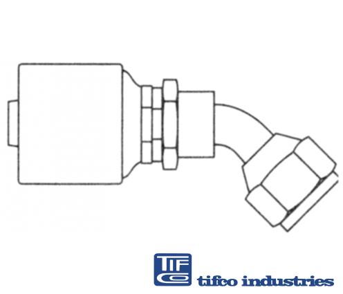 TIFCO Industries - Part#: 81123 - MegaCrimp Hose End, 6G-8FJX45S